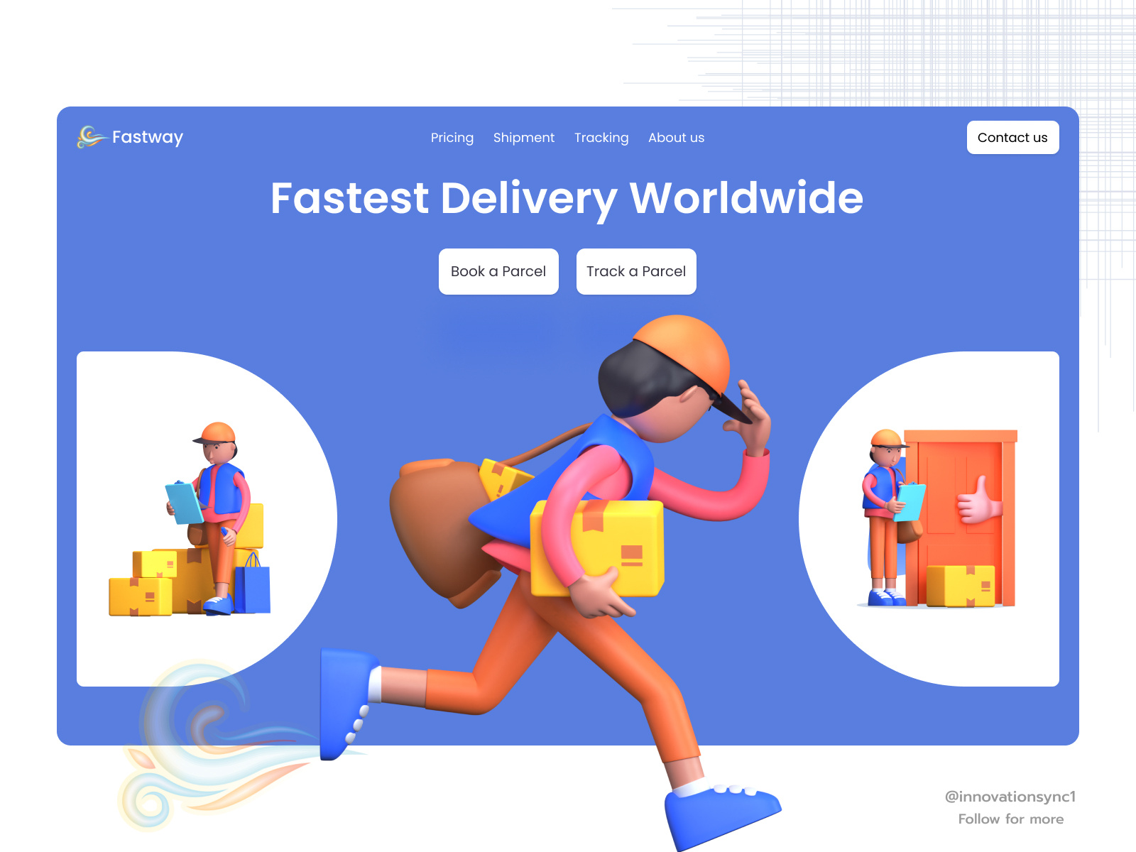 Fastway Delivery- Landing Page by InnovationSync on Dribbble