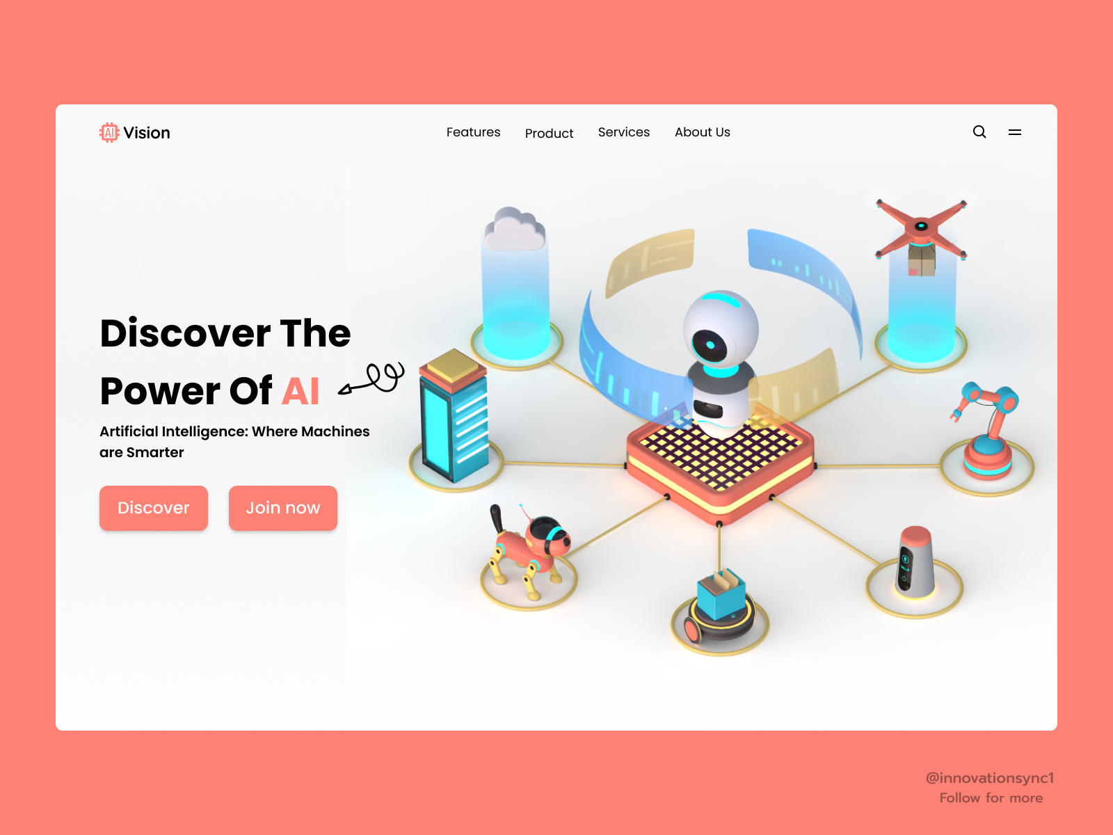 AI Website Design by InnovationSync on Dribbble