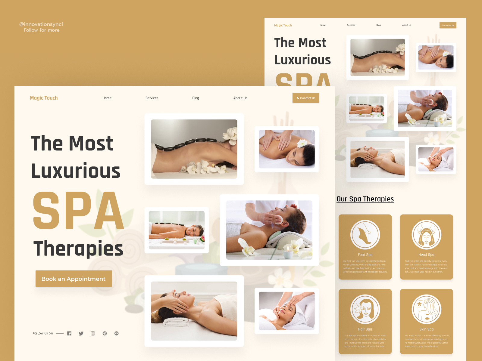 Spa Website Design by InnovationSync on Dribbble