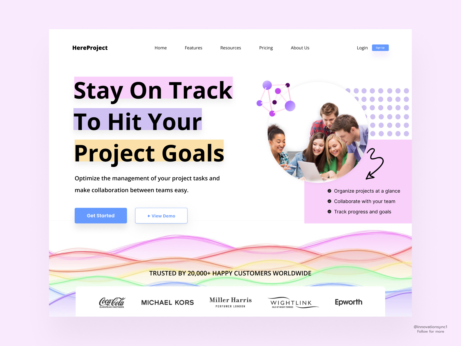 Project Management Website by InnovationSync on Dribbble