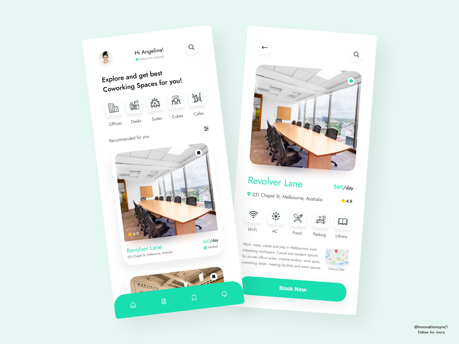 Workspace Finder App by InnovationSync on Dribbble