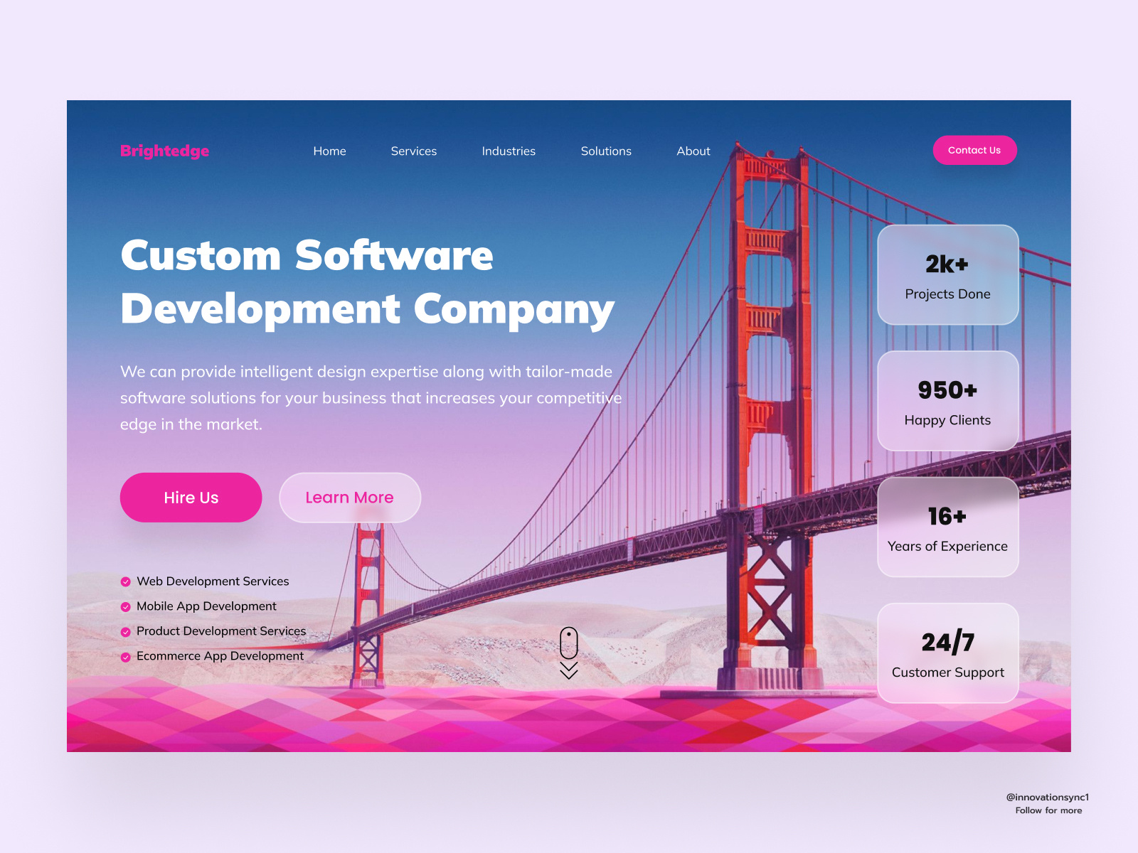Software Development Website by InnovationSync on Dribbble