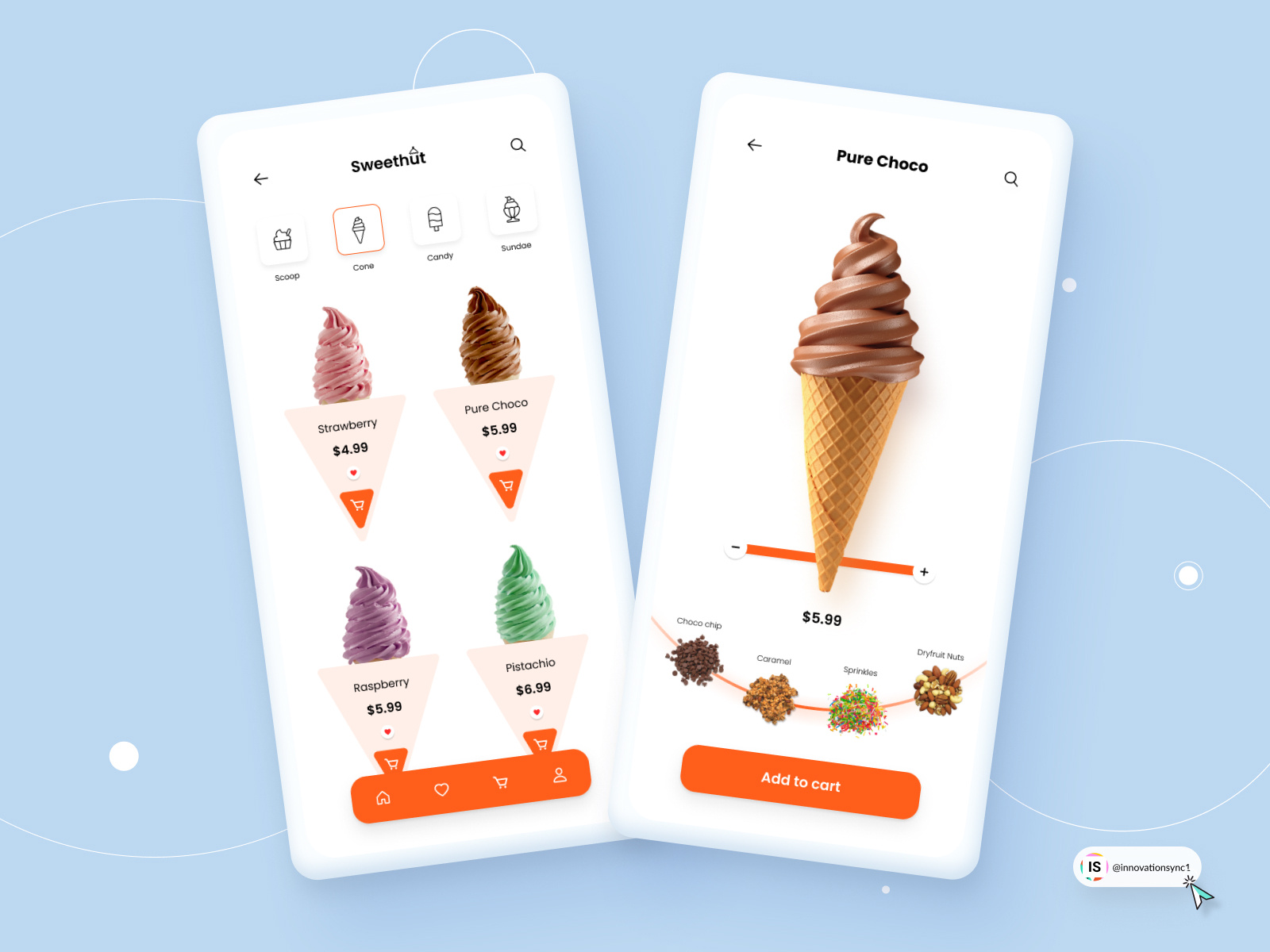 Ice Cream App by InnovationSync on Dribbble