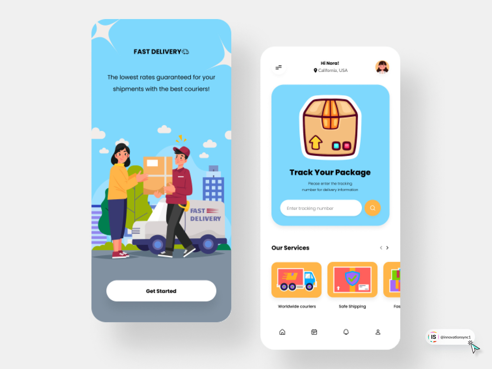Parcel/Courier Delivery App by InnovationSync on Dribbble
