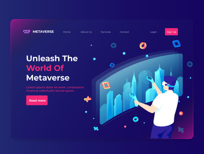 Metaverse landing page Ui design by Ahmed Abdelhamid on Dribbble
