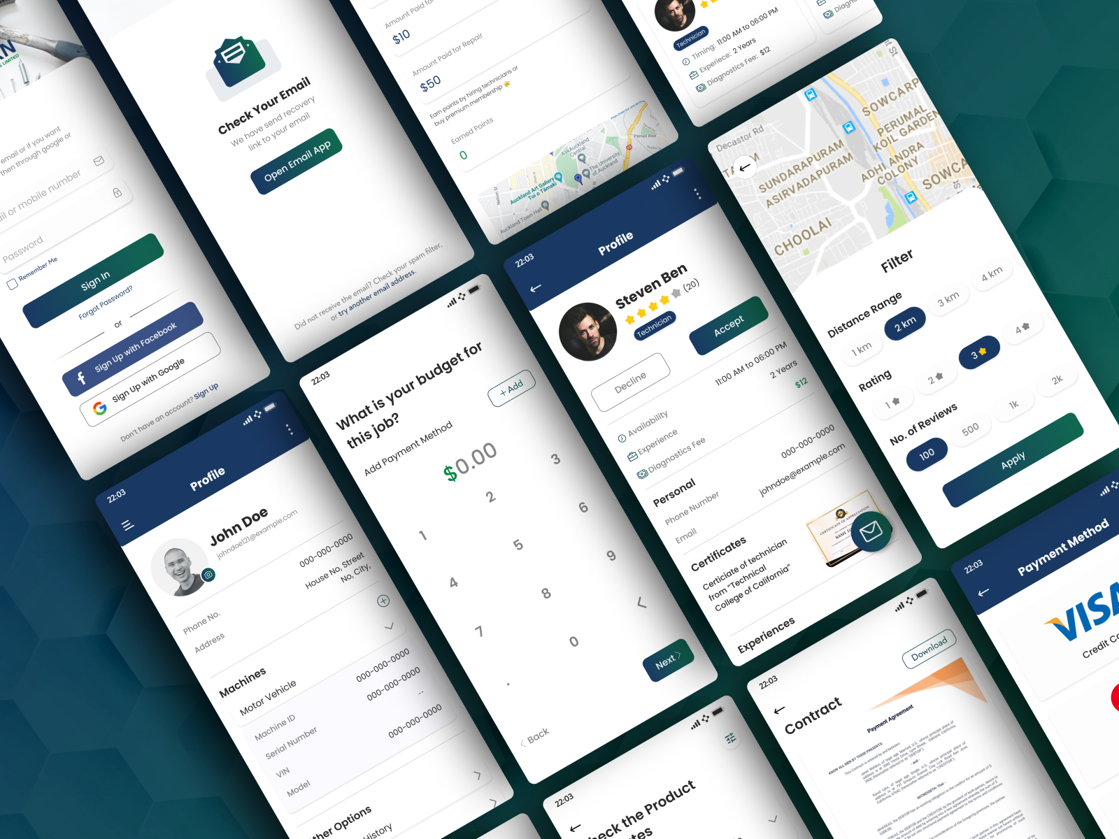 Service Provider App Design by Anas Farooq on Dribbble