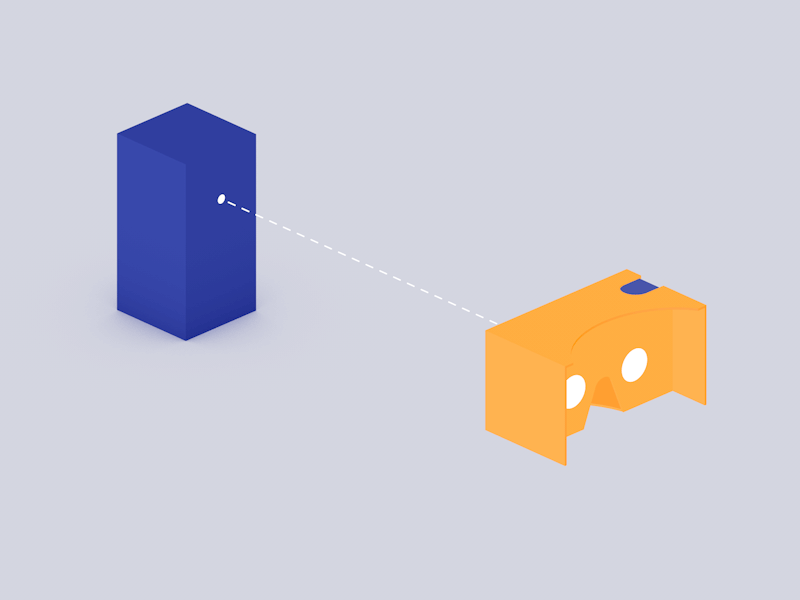 Google Cardboard contextual reticle by Jonathan Ravasz on Dribbble