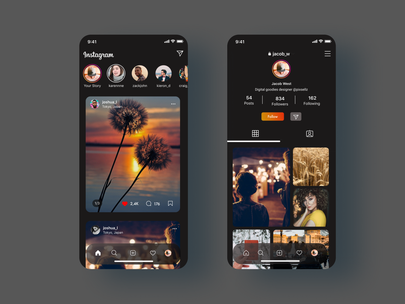 Instagram UI Redesign by Putri Kartika on Dribbble