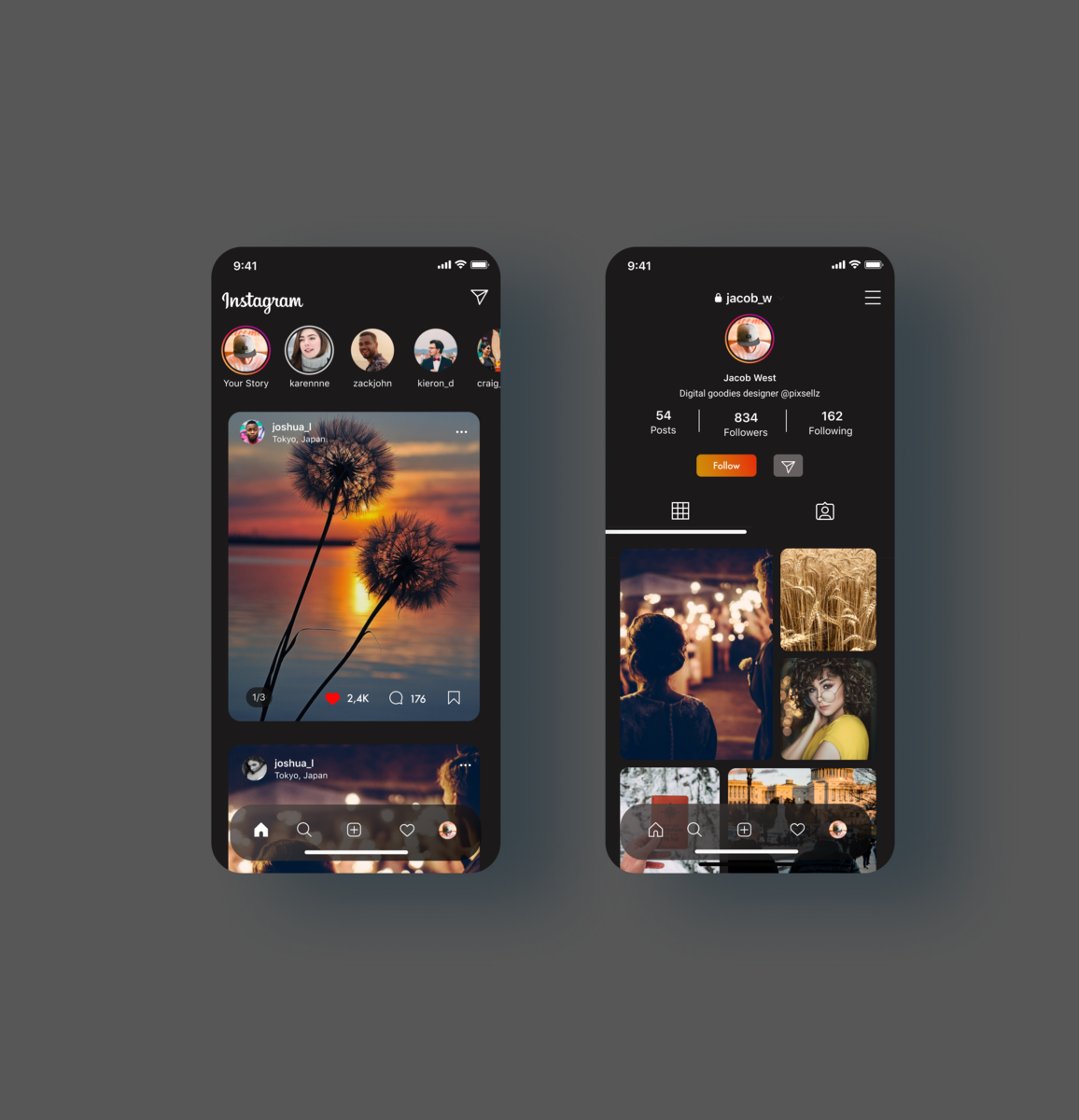 Instagram UI Redesign by Putri Kartika on Dribbble