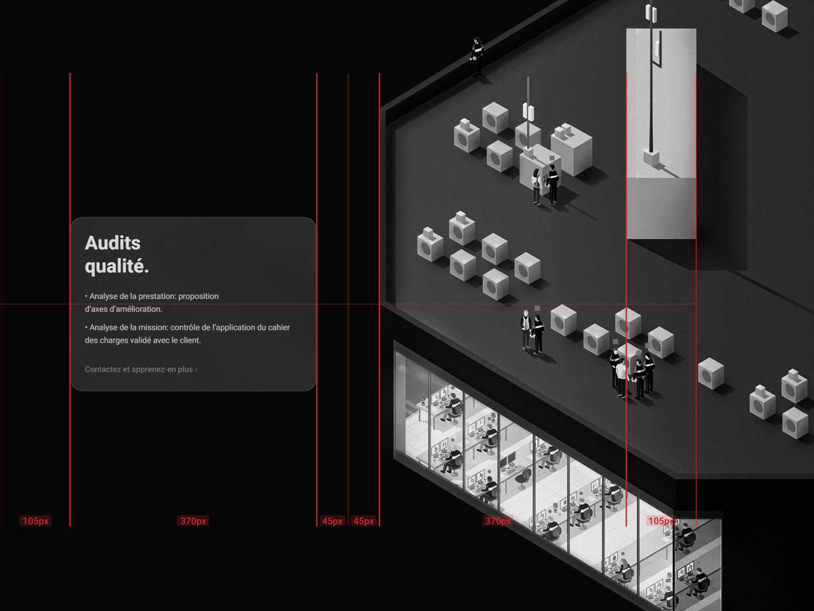 S3 Security France Landing page Desktop UI Illustration grid. by ...
