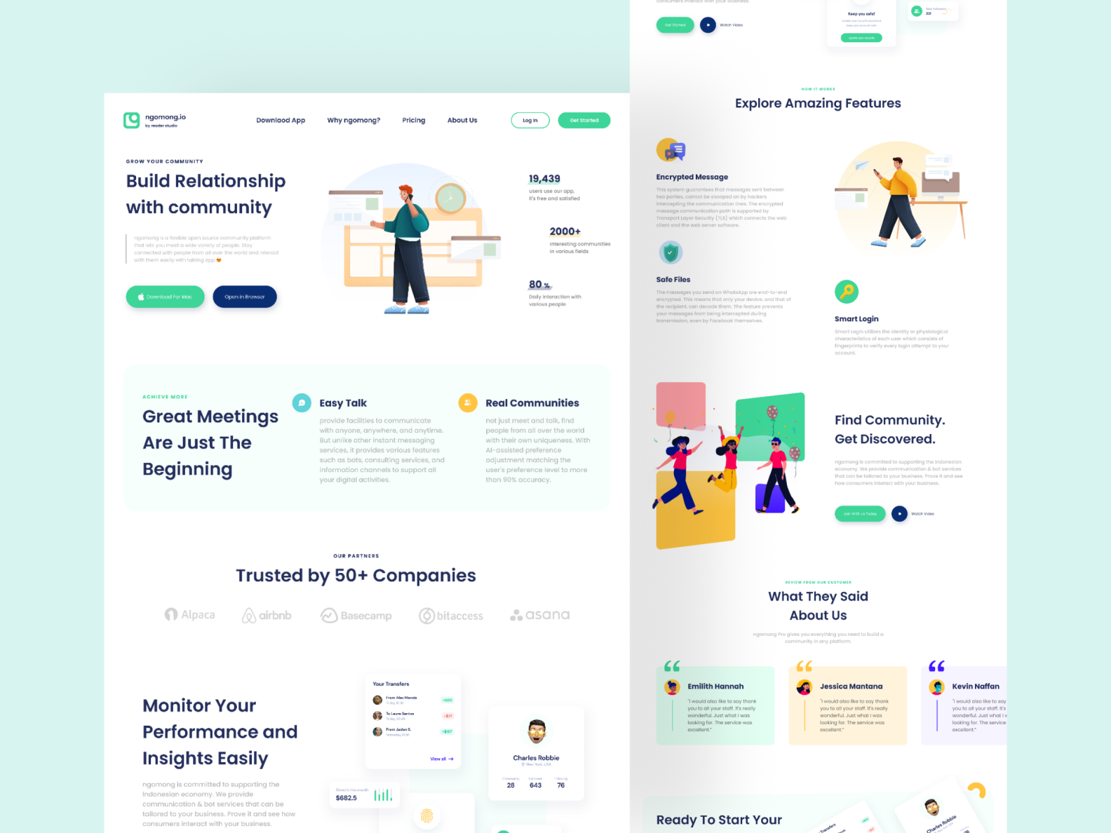 Community Social Landing Page by Chres Charlilo on Dribbble
