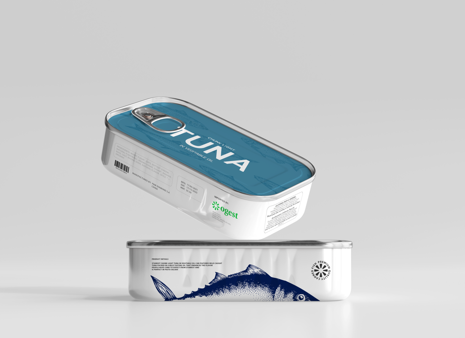 Minimal & Premium-looking Canned Fish Package Design by Tharusha San on ...
