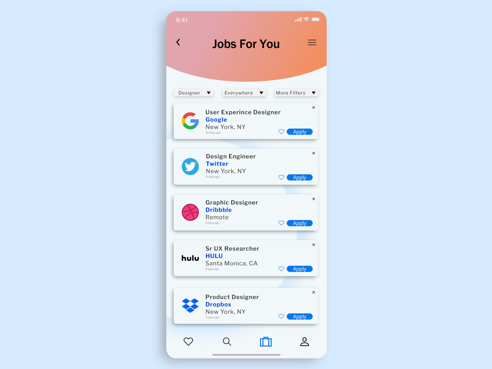 Job Posting - Daily UI 50 by Anitria Rodney on Dribbble