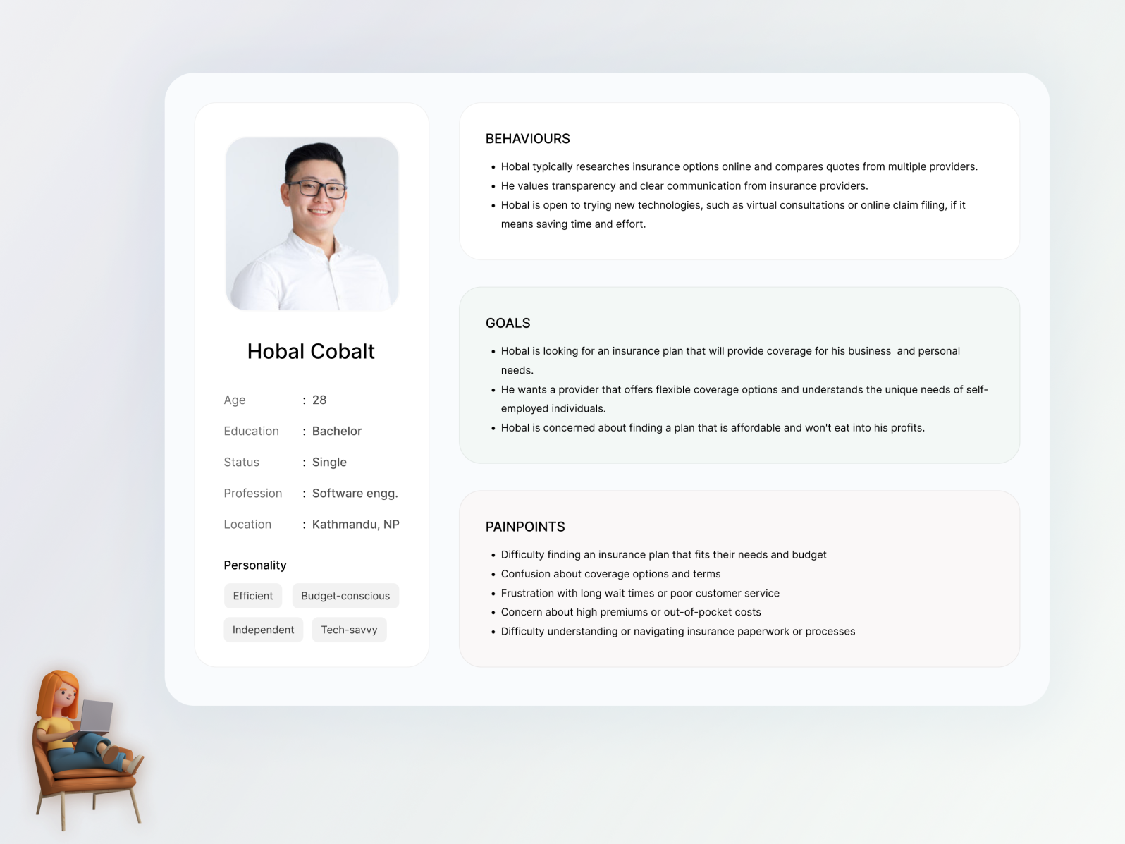 Insurance - User Persona by SOkil Thapa on Dribbble