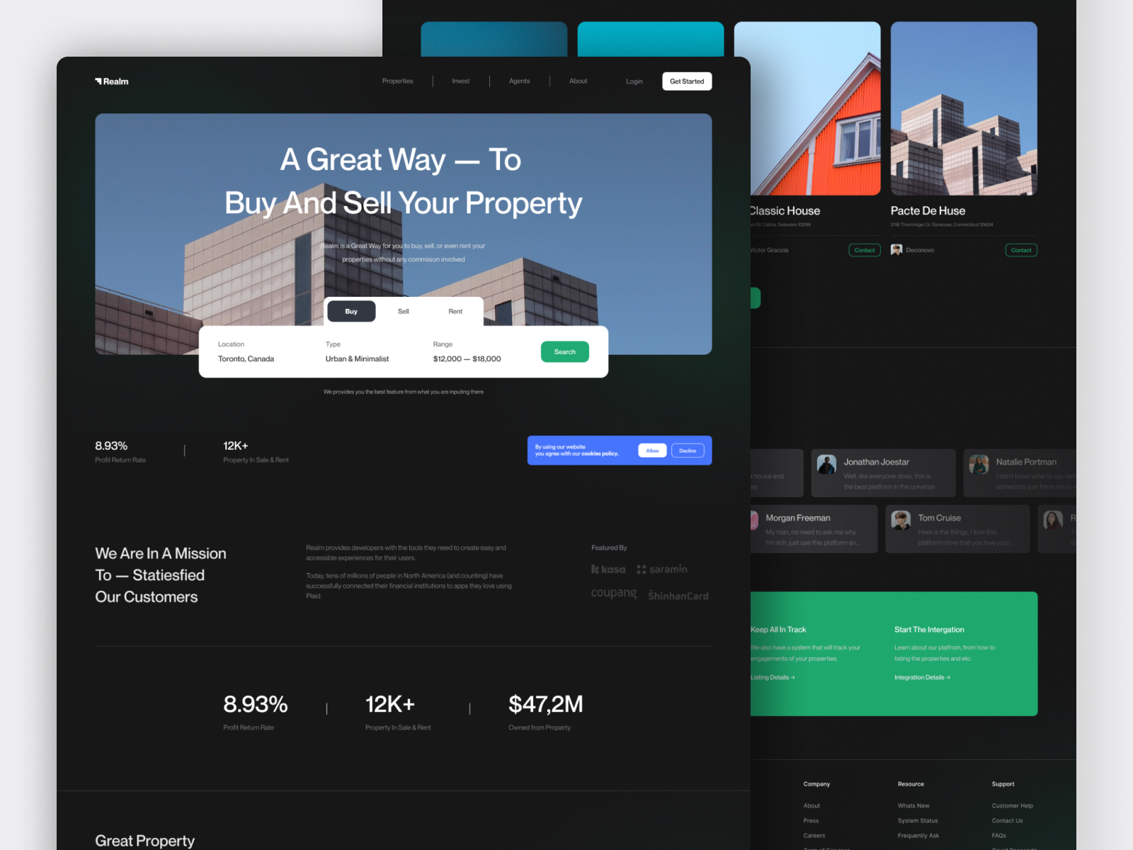 Realm · Real Estate Website by Satria Nayottama for Pickolab Studio on ...
