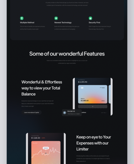 Capital · Finance App Landing Page by Satria Nayottama for Pickolab ...
