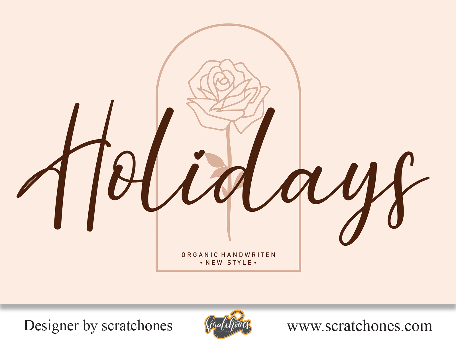 Holidays | Script-Handwriting Font by Scratchones_creative on Dribbble