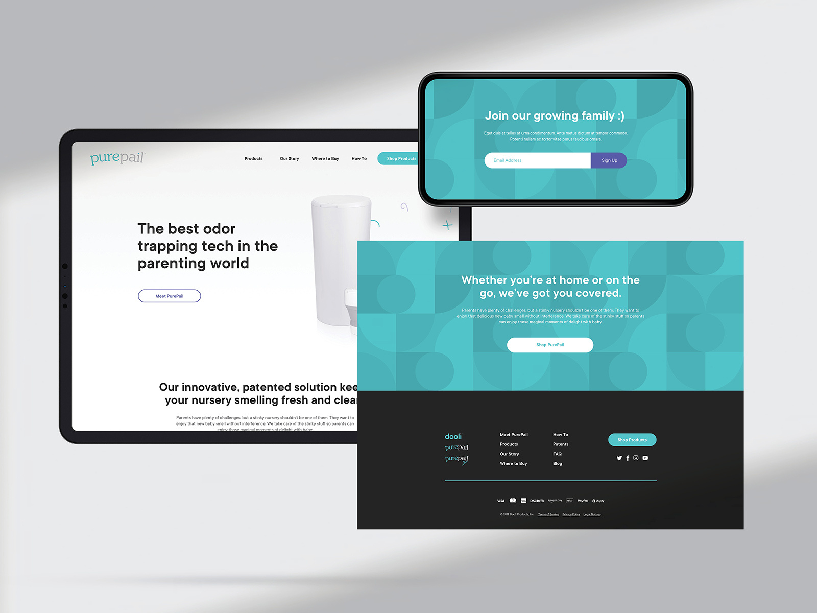 Dooli® Brand Identity: PurePail™ Website by C42D on Dribbble