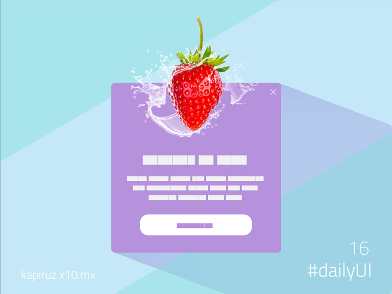 Pop-Up / Overlay by Karina GG on Dribbble
