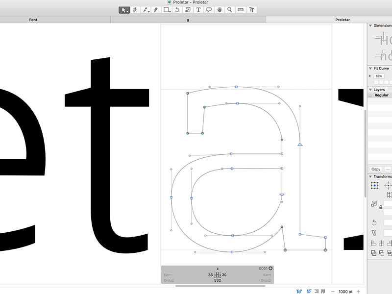 Typeface in Progress by Sidecar for Focus Lab + Odi on Dribbble