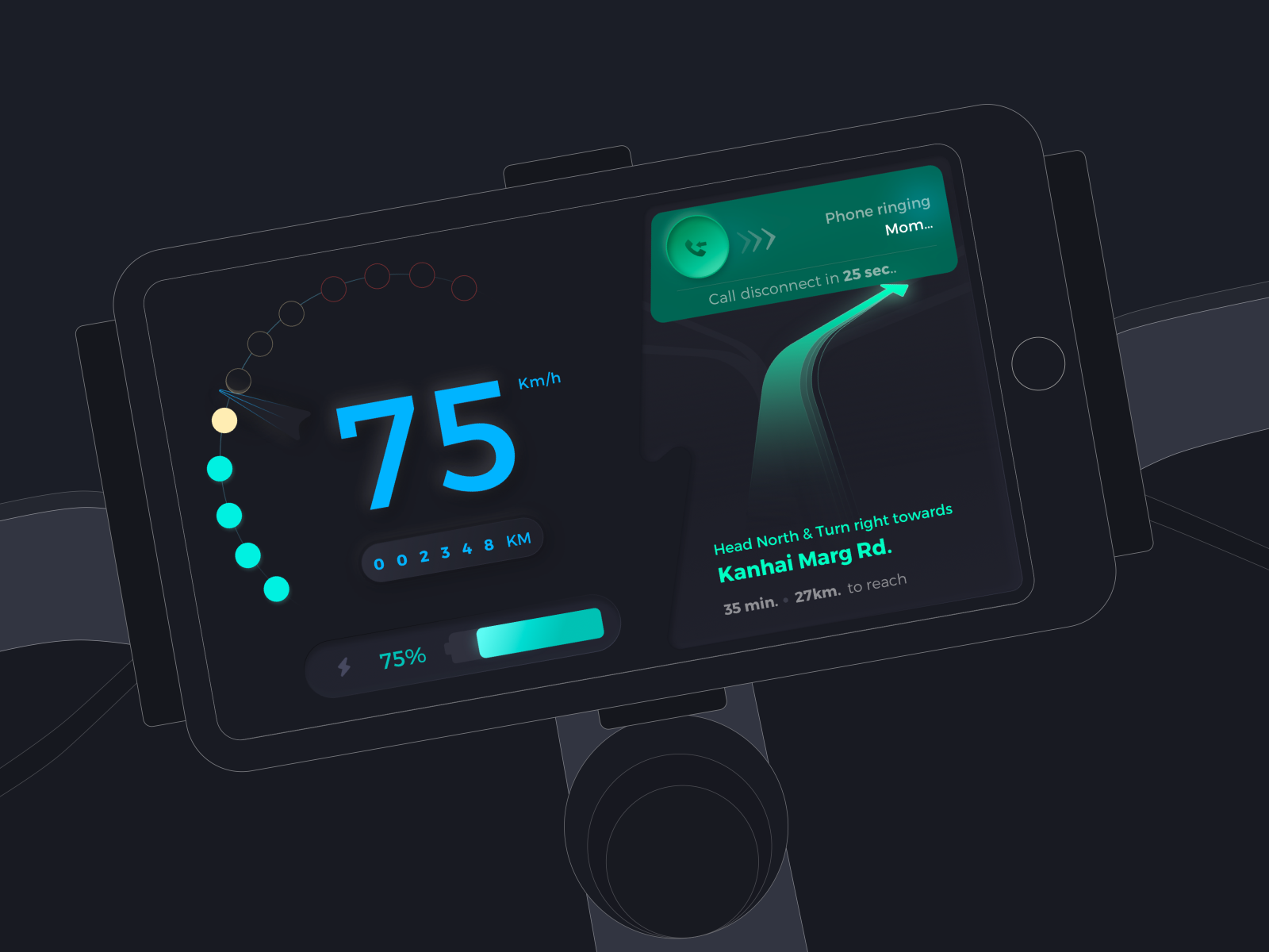 Bike dashboard by Amit Chakravorty on Dribbble