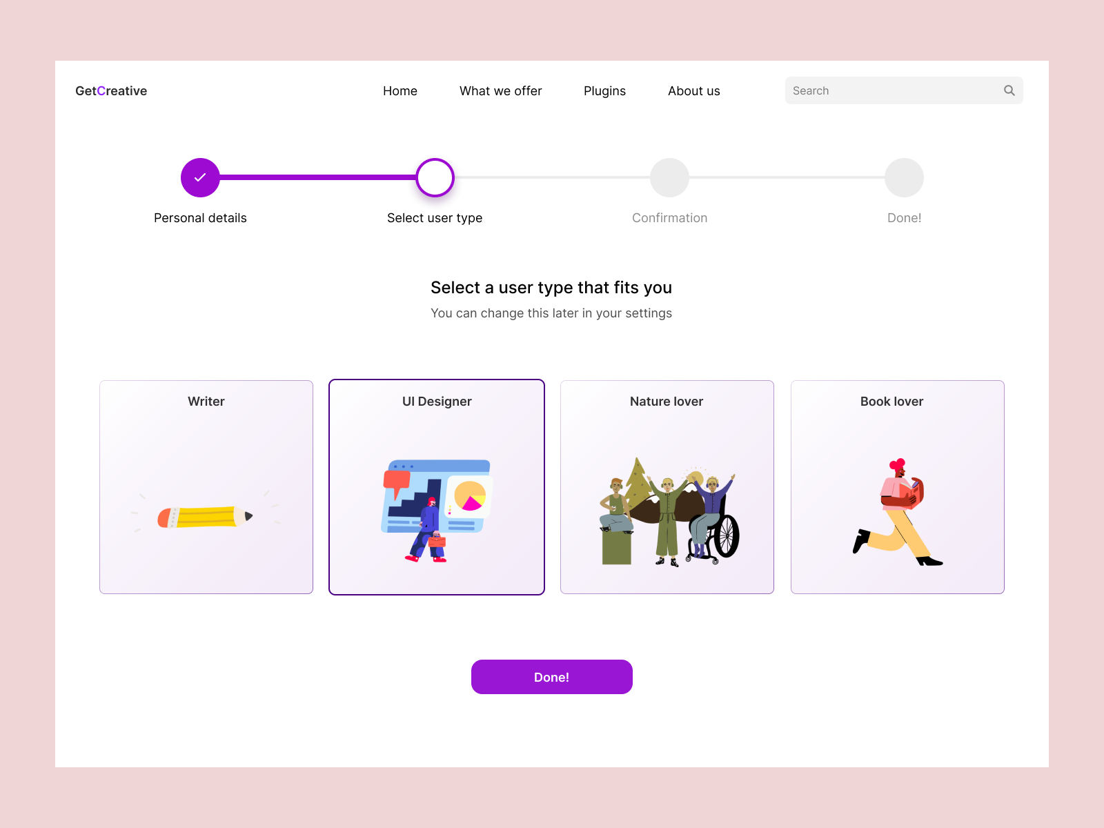 DailyUI 064 - Select User Type by Shim Ze Shen on Dribbble DailyUI 064 - Select User Type by Shim Ze Shen on Dribbble