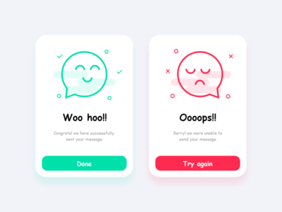 Flash Message by Shamim Davoudabadi on Dribbble