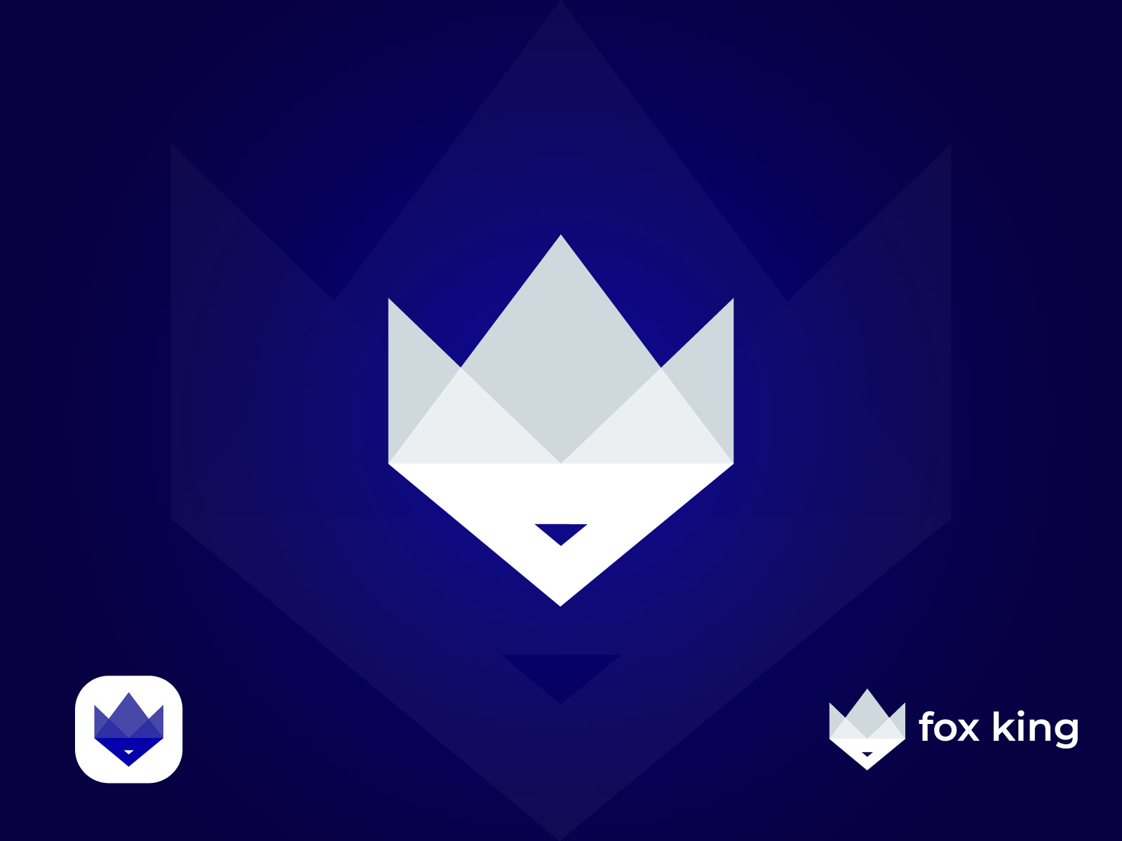 Fox-King logo by Omor Faruk on Dribbble