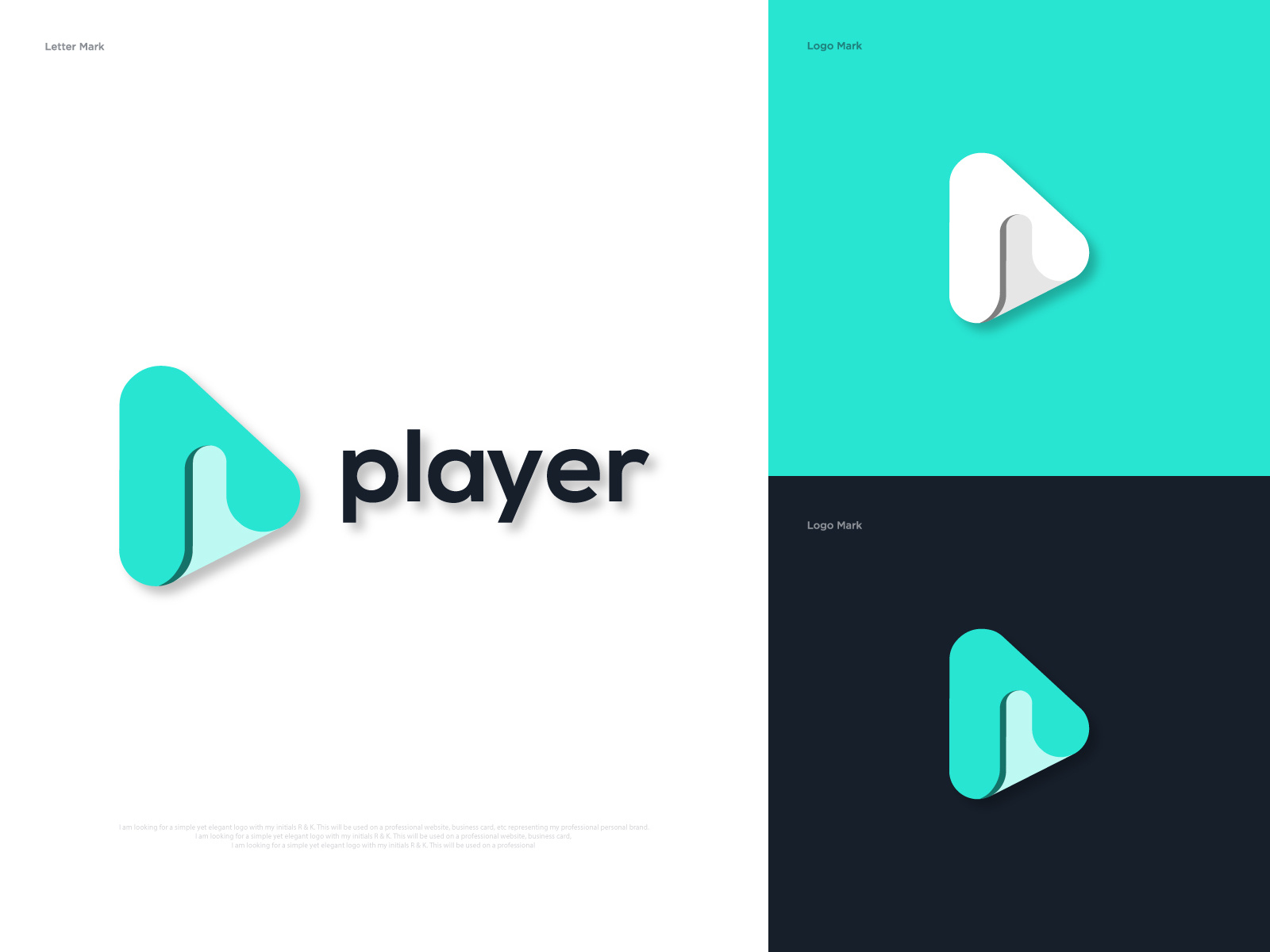 P Player logo | by Omor Faruk on Dribbble