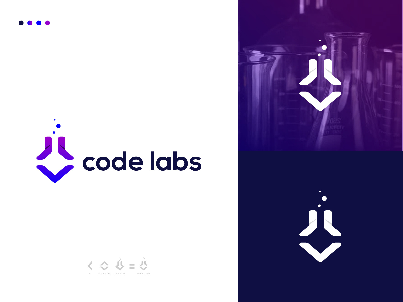 Code labs logo I Lab logo by Omor Faruk on Dribbble