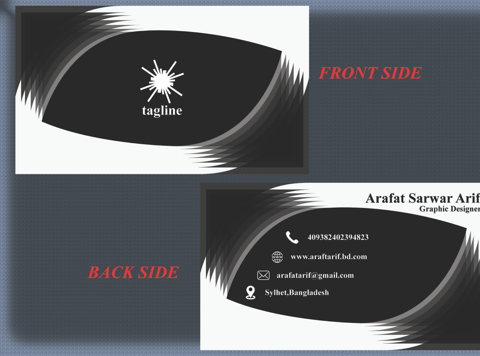 business card by ARAFAT on Dribbble