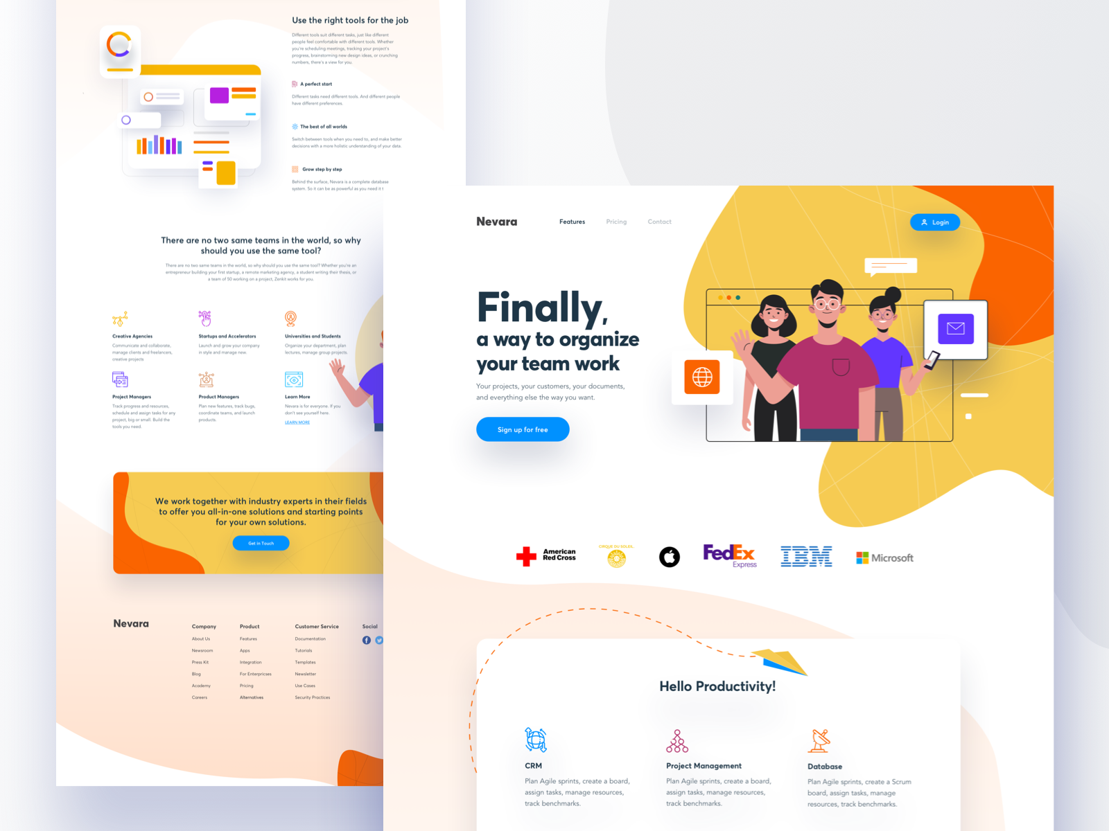 Task Management Landing Page by Momina Qadeer on Dribbble