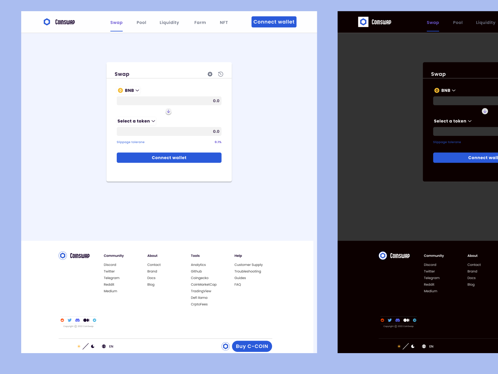 Dex swap page by Gerald on Dribbble