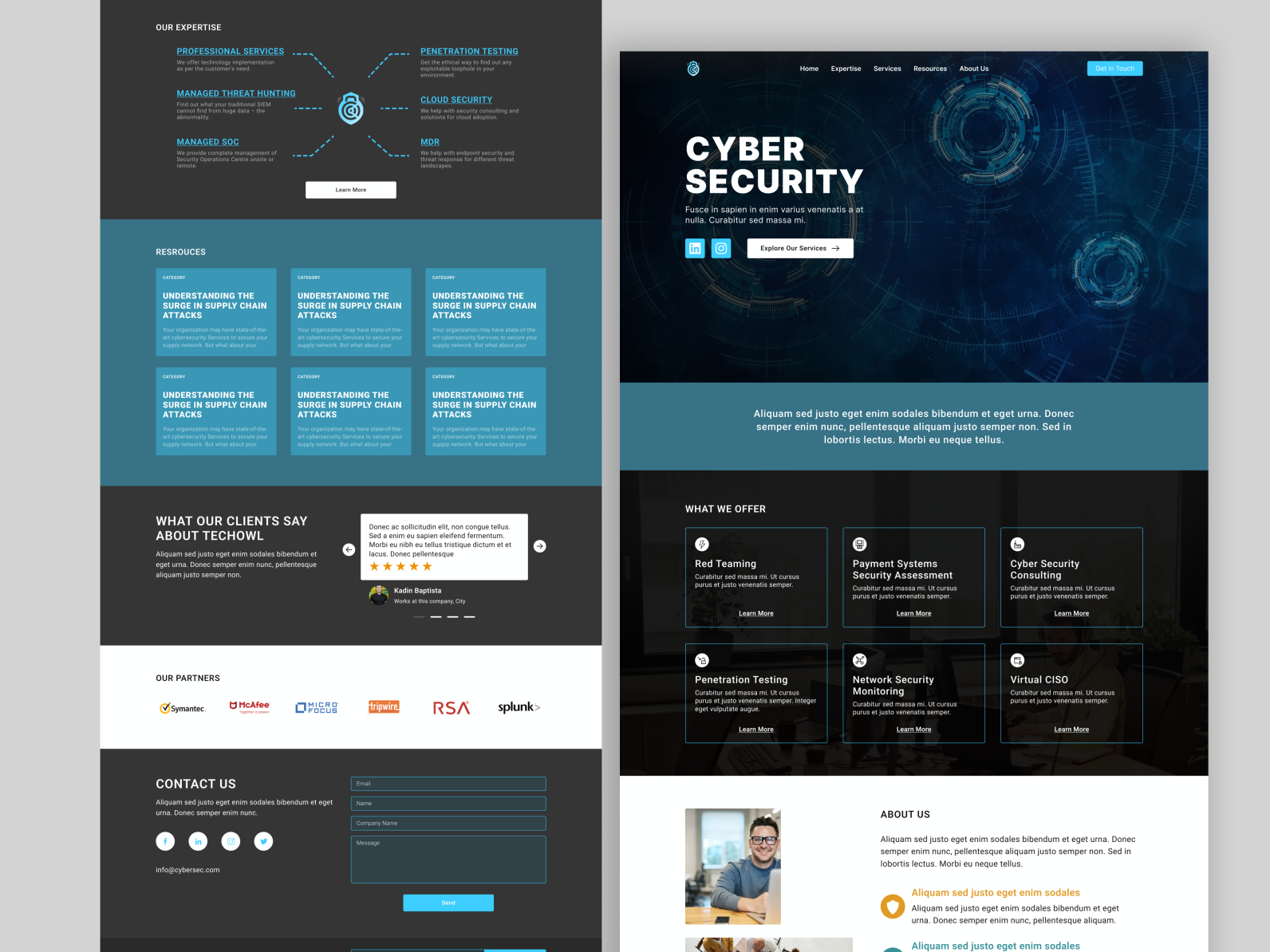 Cyber Security Website Landing Page Design by Muhammad Munaf on Dribbble