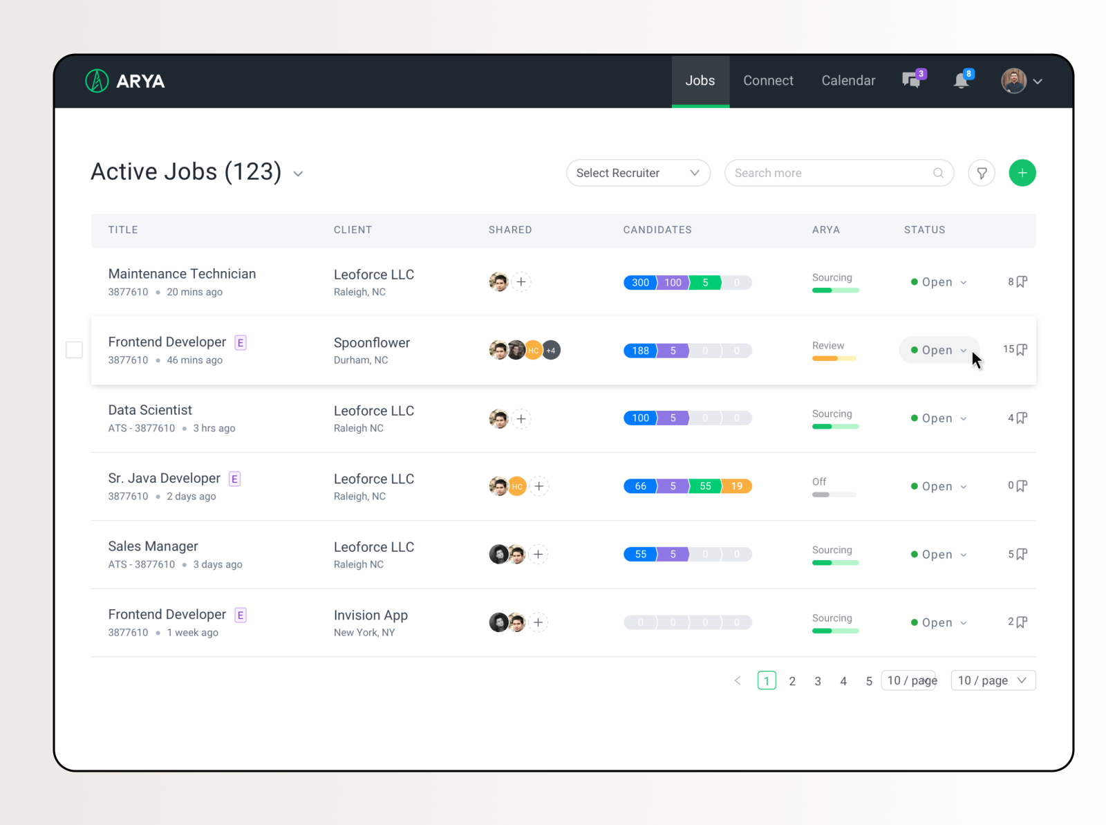 Job list Application by The Infinite Canvas on Dribbble