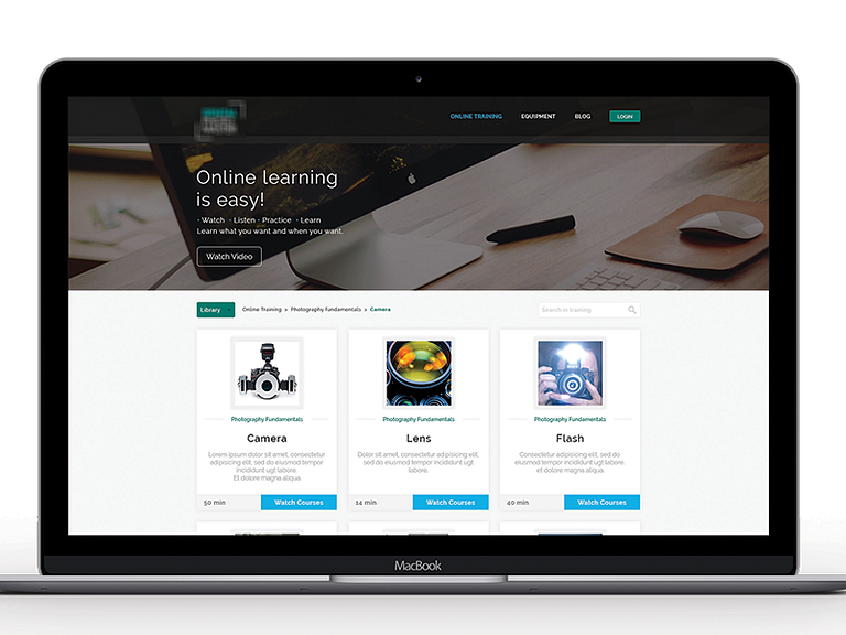 Lessons Page by Kamil Koperwas on Dribbble