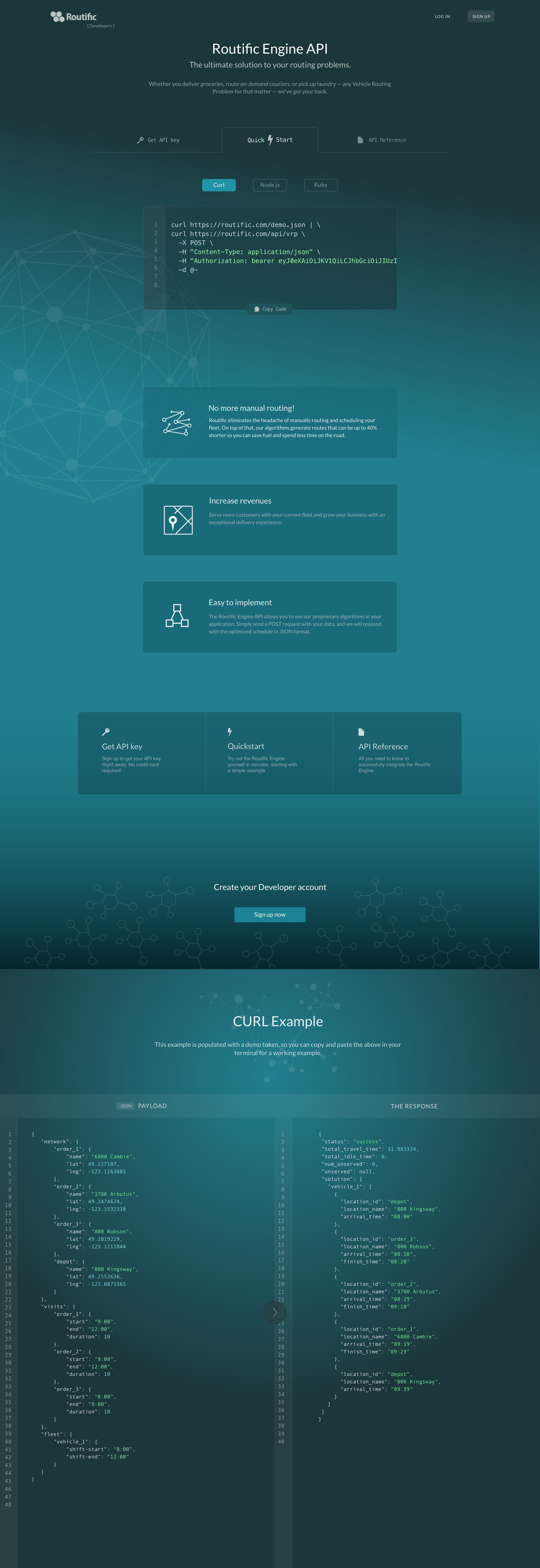 Routific API by Stefano Tirloni for Axiom Zen on Dribbble
