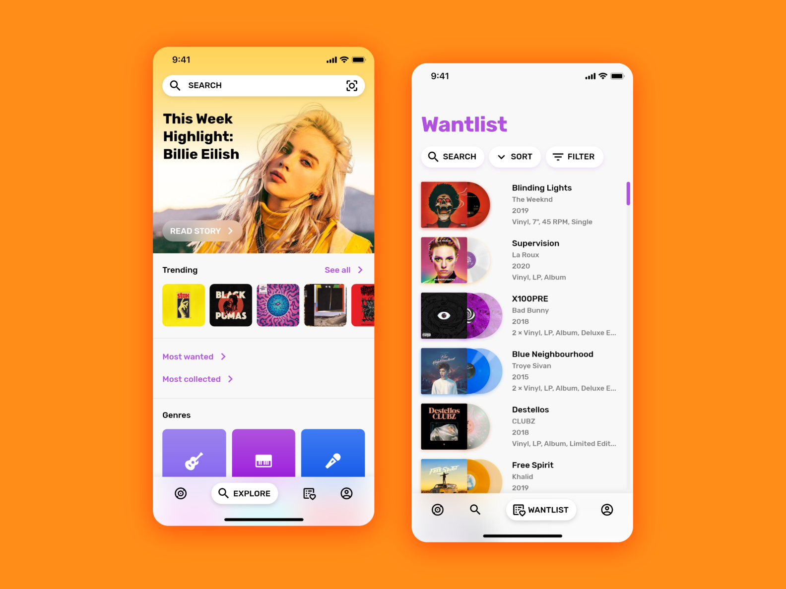 Discogs app redesign concept by Gabriel Zegarra on Dribbble