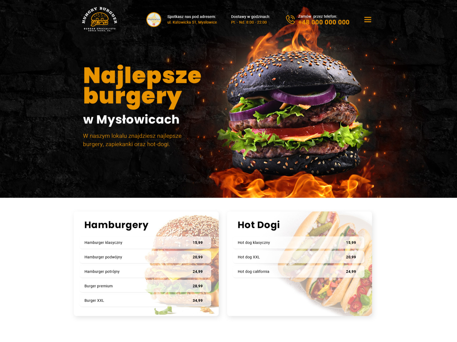 Hamburger Website by Mateusz on Dribbble