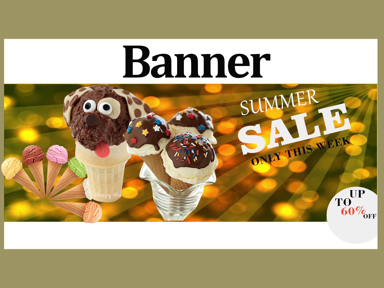 ICE CREAM BANNER by Deepti Maurya on Dribbble