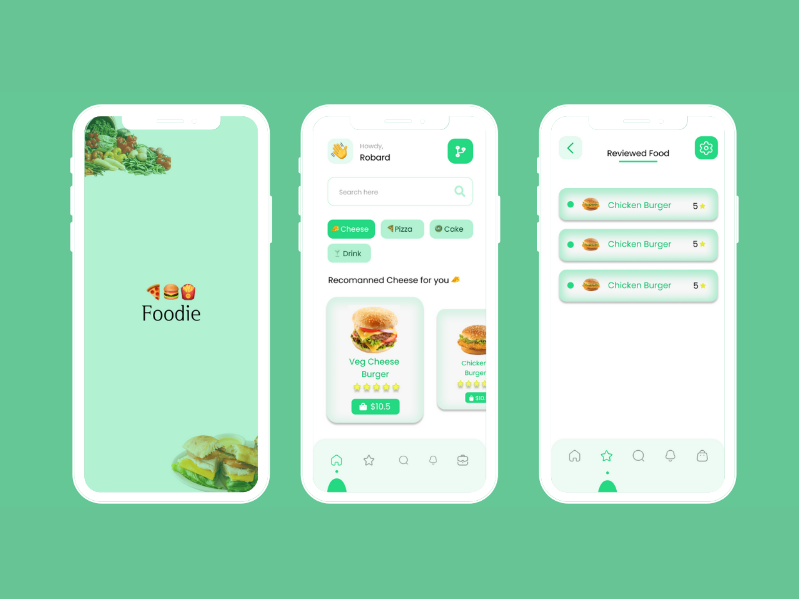 Foodie App UI by Labib Khan on Dribbble