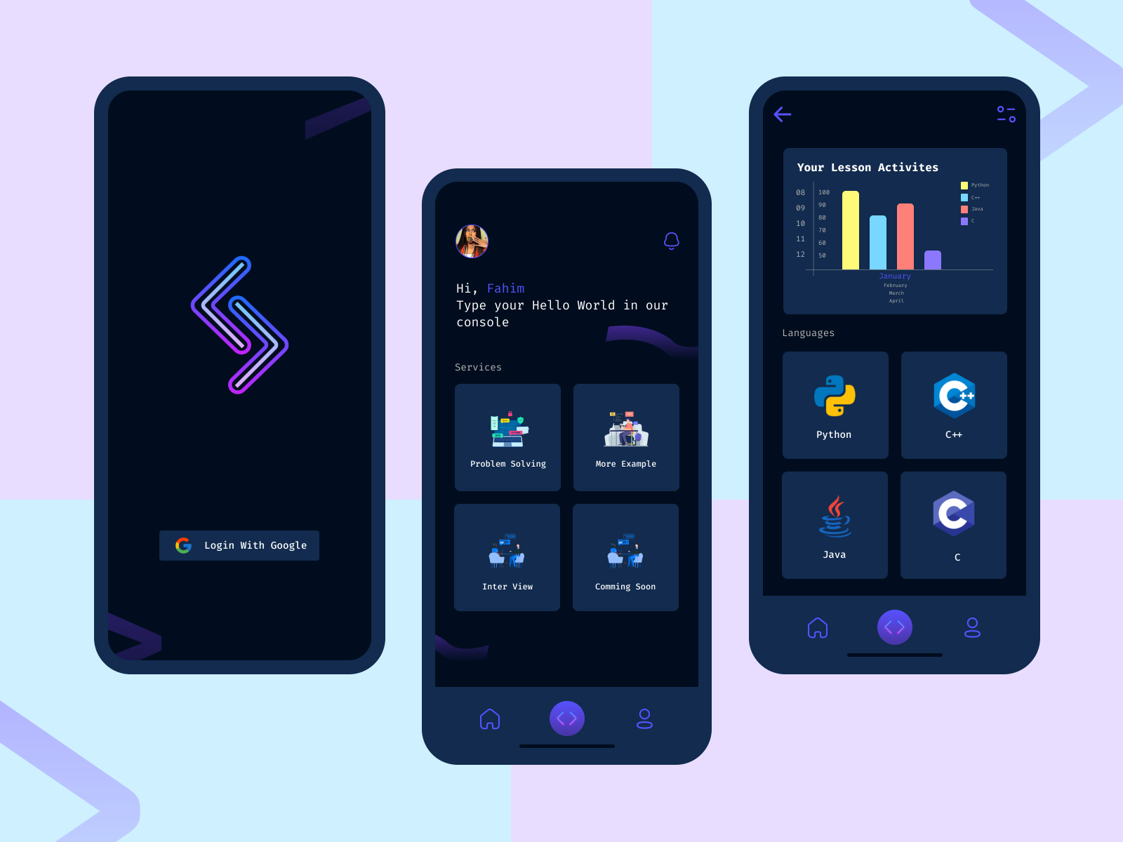 Lazy Coder App UI design by Labib Khan on Dribbble