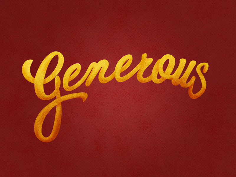 Generous Draft 3 by Jake Taylor on Dribbble