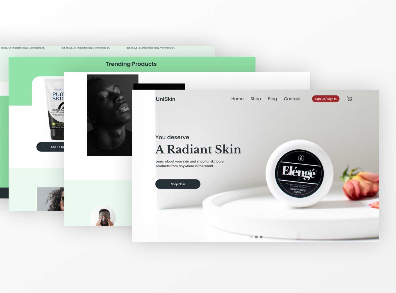 Landing Page for a Skincare Community by Victoria Alli-Johnson on Dribbble