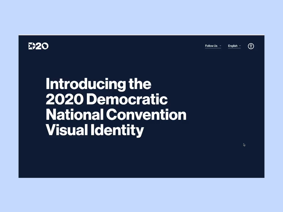 DNC identity microsite 1 by Josh Kirk on Dribbble