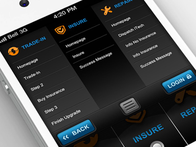 Mobile Site - Menu by Anke Mackenthun on Dribbble