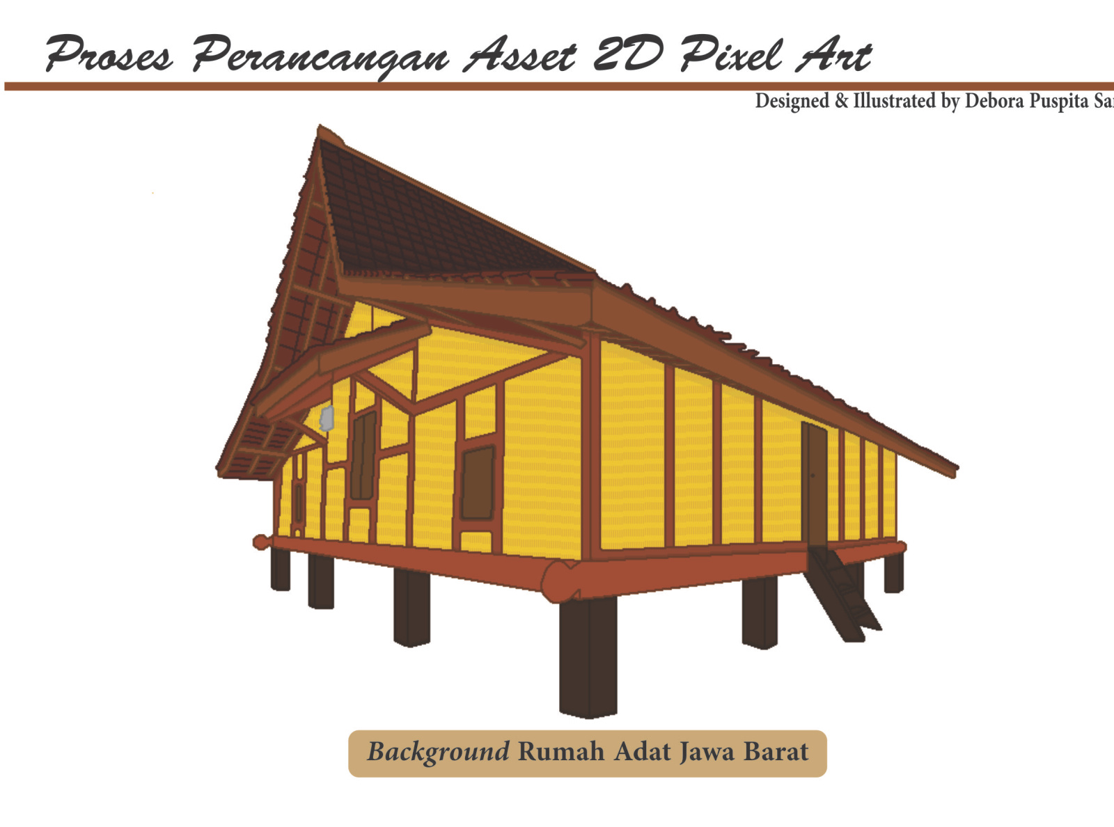 Asset Game Pixel Art 2D_Rumah Adat "Panggung" Jawa Barat by Debora ...