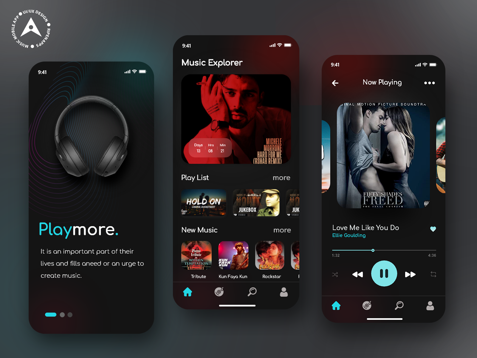 Music Streaming App UI/UX Design by RipenApps Technologies on Dribbble