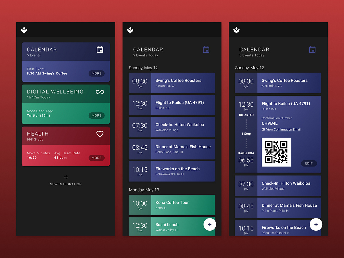Today - app concept by Travis Boatright on Dribbble