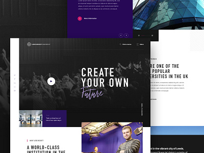 University Homepage Concept by Jordan Donnelly for Impression on Dribbble